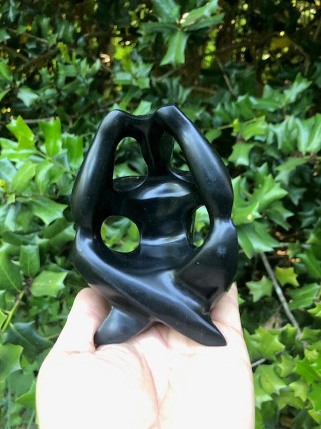 Figurine Black Basalt Sculpture the Thinker Statue Modern - Etsy