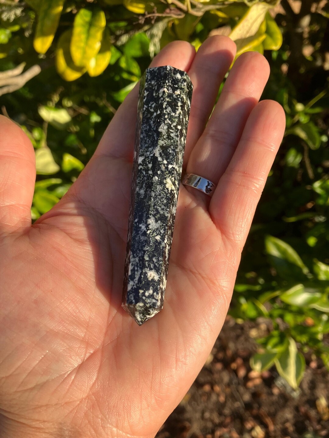 Amphibolite Double Terminated Obelisk - Reiki Healing Stone - Etsy