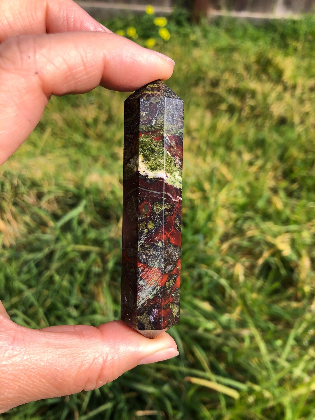 Dragon Blood Double Terminated Obelisk Reiki Point Tower Grid Healing ...
