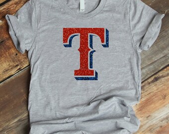 Texas Rangers Baseball Shirt - Etsy