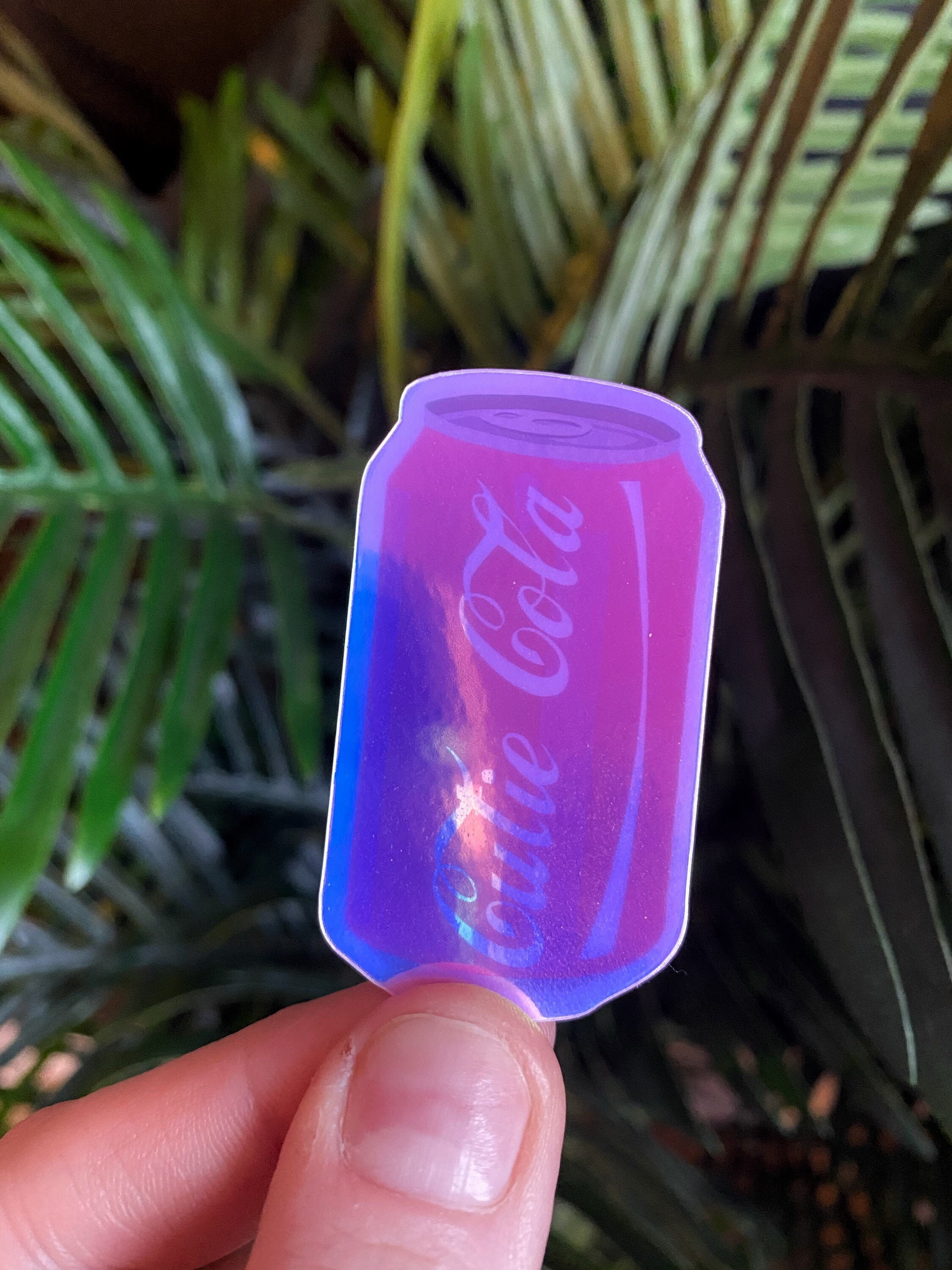 Holographic Iridescent Pink Can Coca-cola Diet Soda Pop Sticker ...