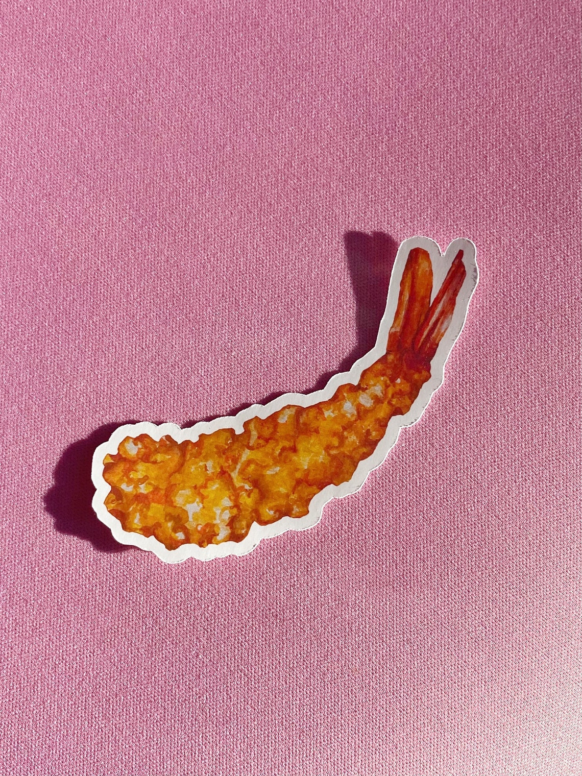 Shrimp Tempura Crispy Sticker | Kawaii Cute Decal | Watercolour Food ...