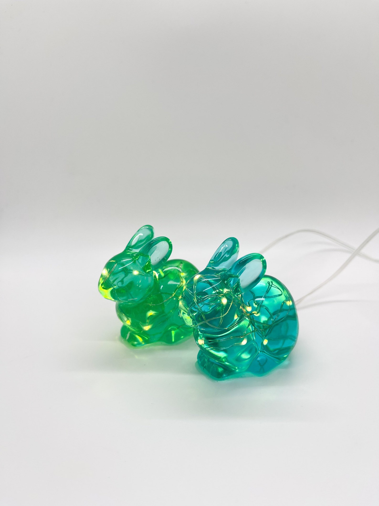 Custom Resin Bunny (fairy Lights Available) - Etsy