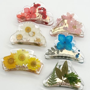 Custom Floral Claw Hair Clip (sold Individually) - Etsy