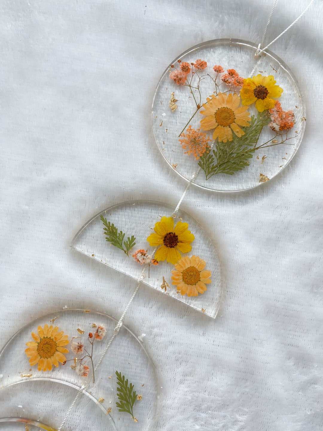 Custom Resin Floral Phases of the Moon Wall Hanging - Etsy