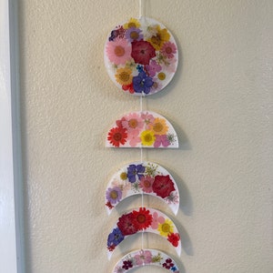Custom Resin Floral Phases of the Moon Wall Hanging - Etsy