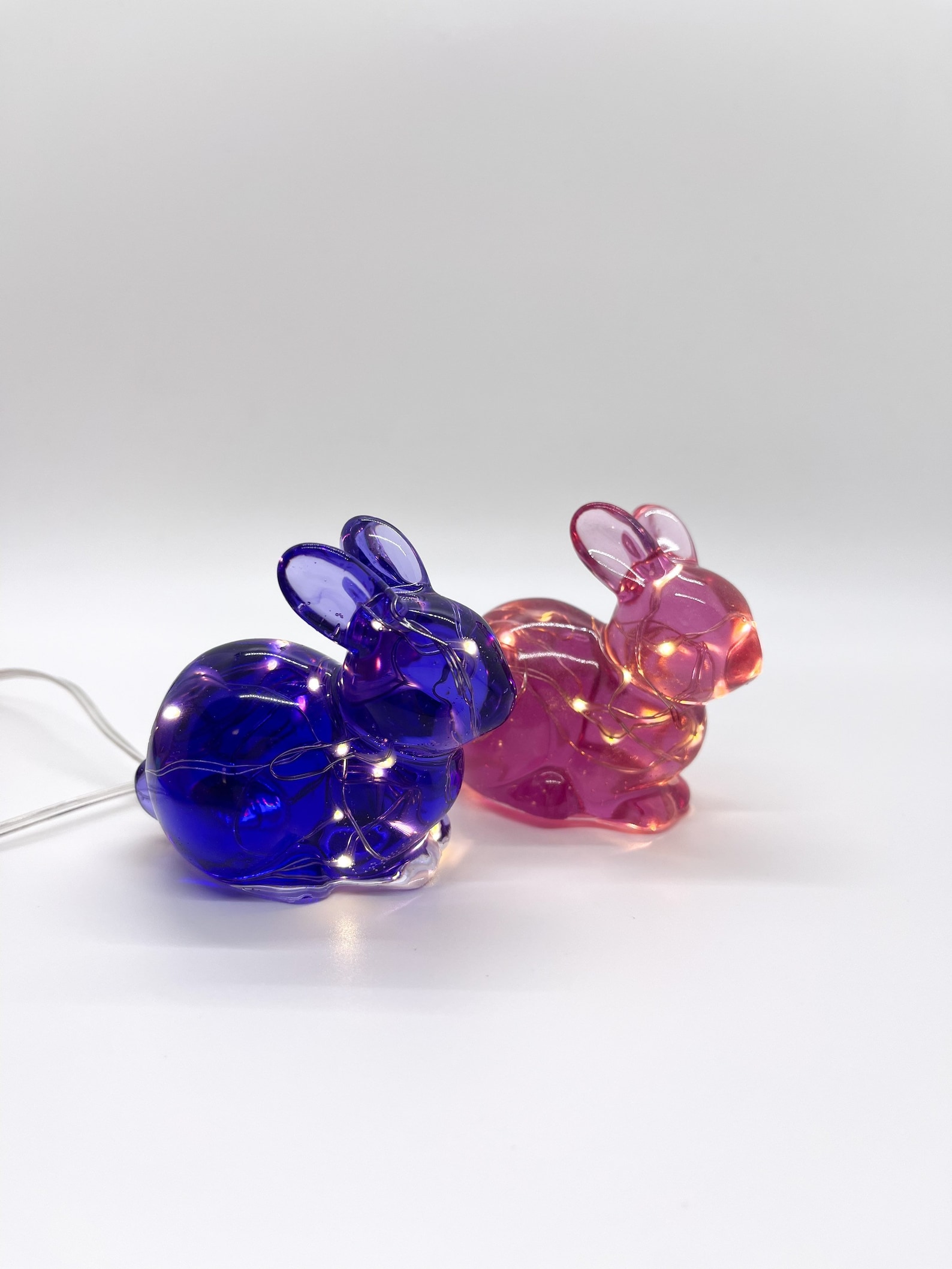 Custom Resin Bunny (fairy Lights Available) - Etsy