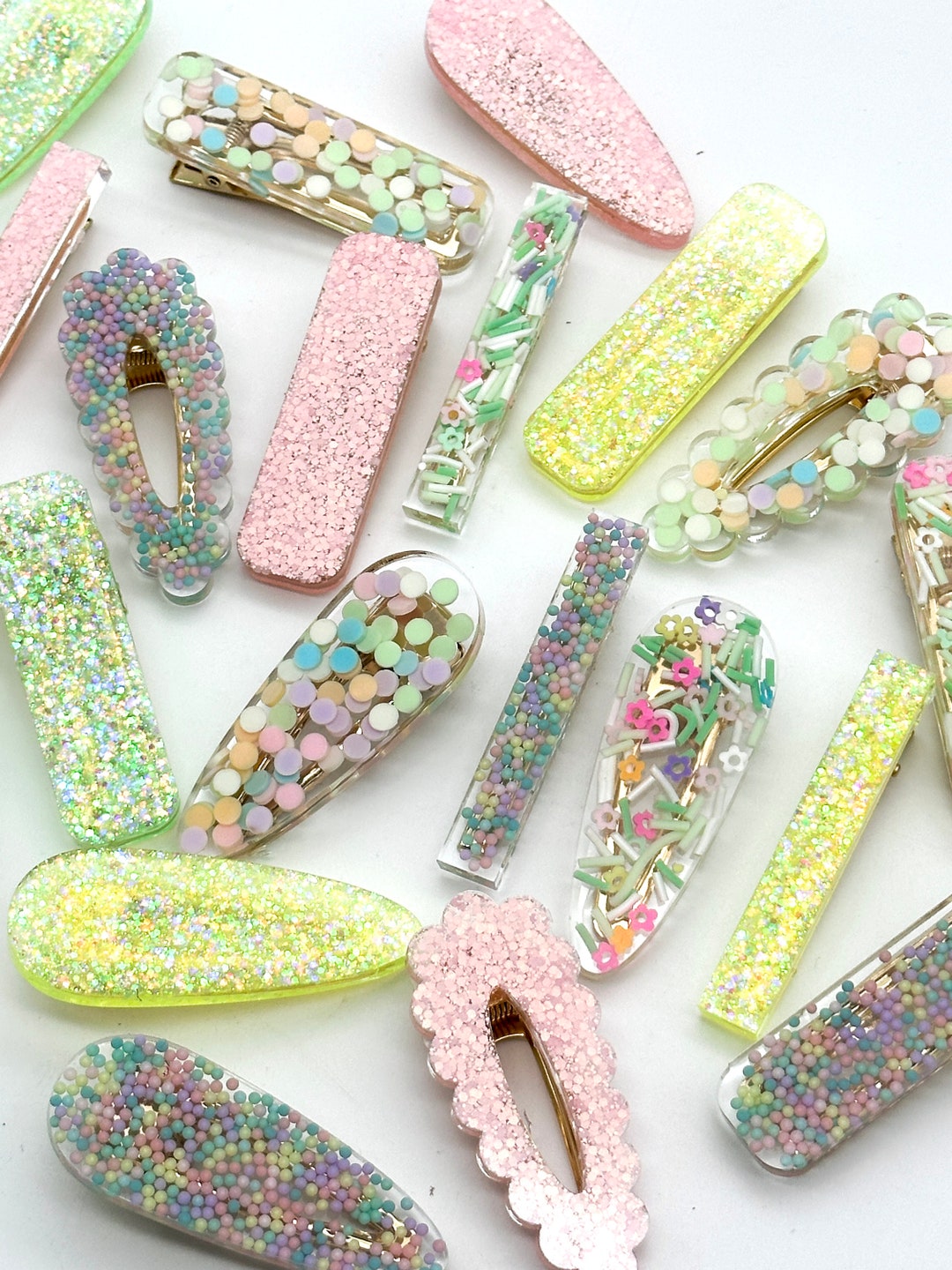 Spring Fling Resin Hair Clips sold in Pairs - Etsy