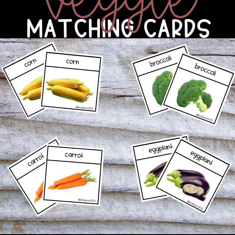 Vegetable Cards - Etsy