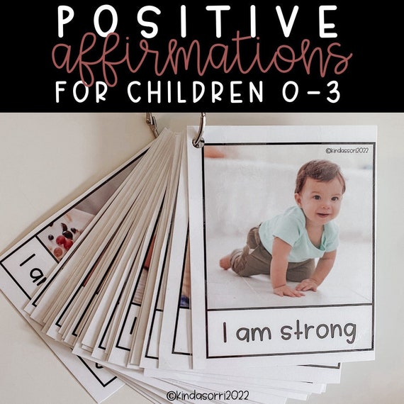 Positive Affirmation Cards for Children 0-3 Positive | Etsy