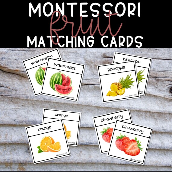 Montessori Fruit Matching Cards Montessori Matching - Etsy