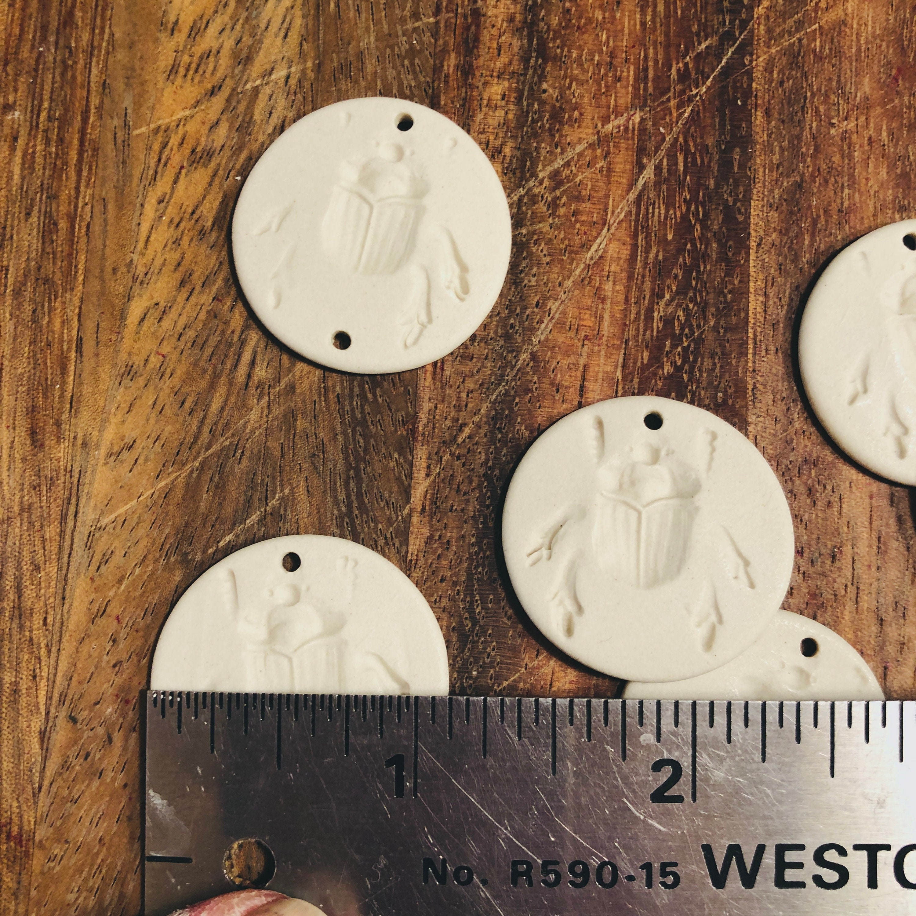 Porcelain Beetle Charms Pottery Made by Hand-scarab Beetle Pendant ...