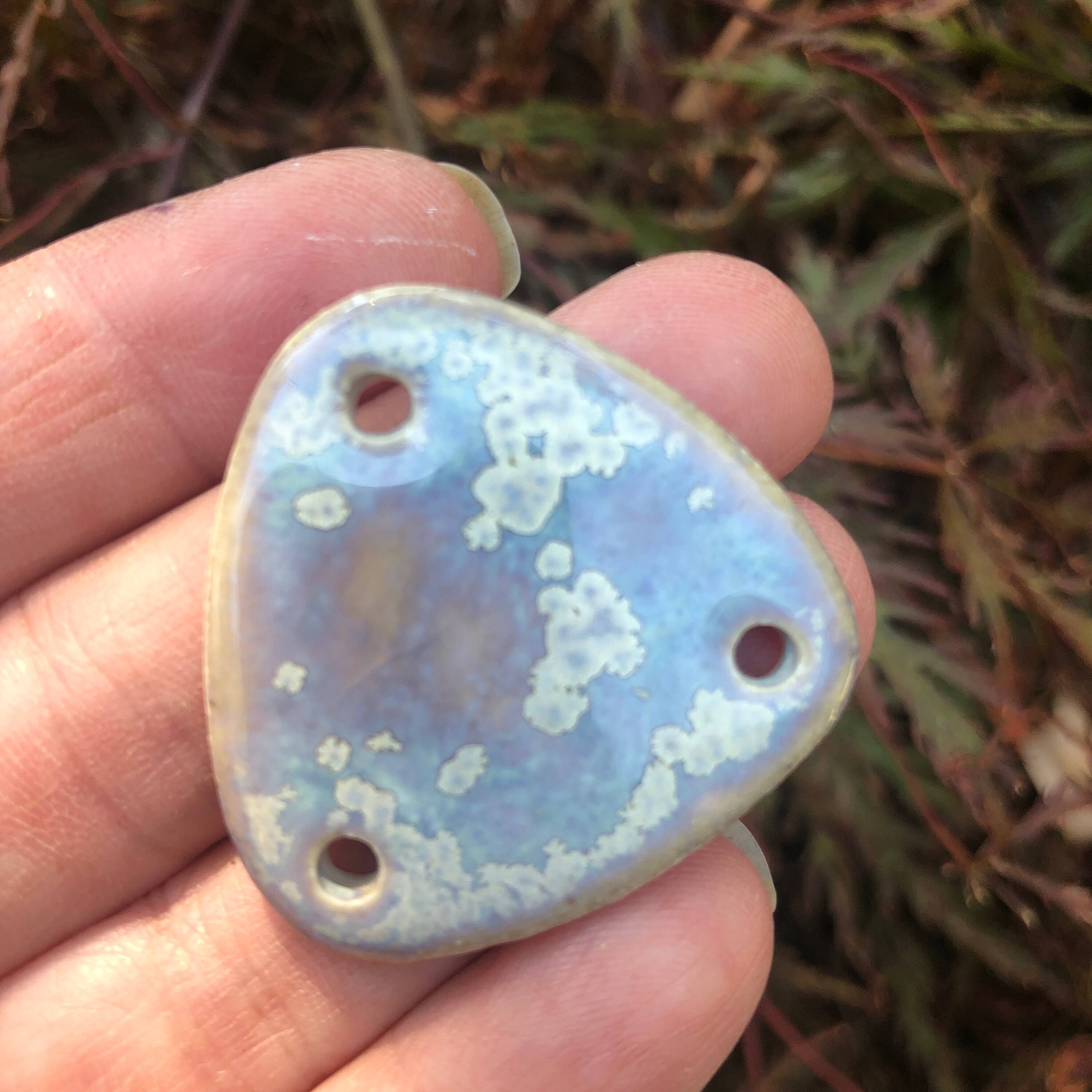 Enchant Porcelain Pendant-pottery Pendant-3 Hole Charm-pottery - Etsy