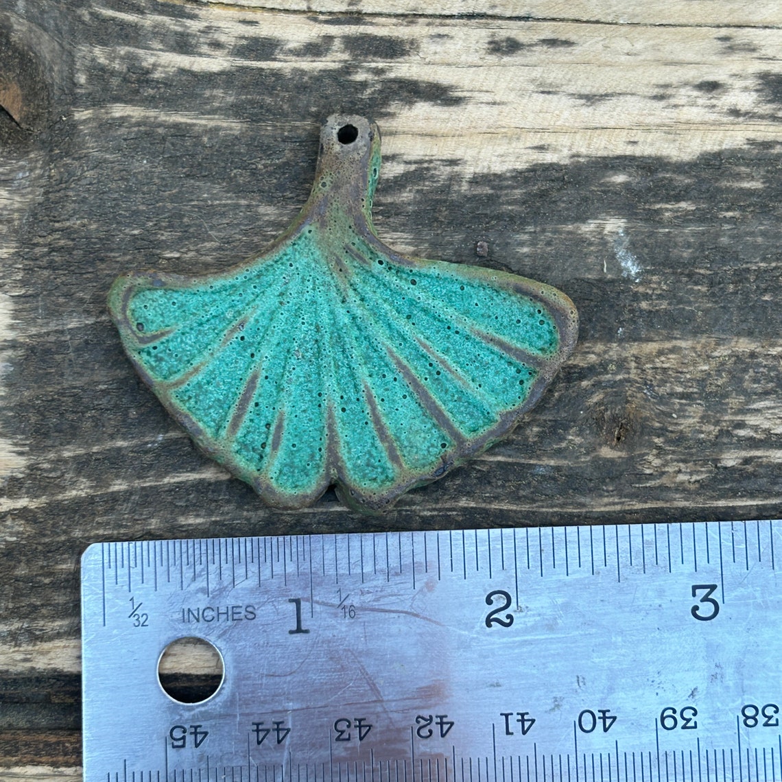 Ginkgo Leaf Pendant-artisan Pottery Pendant-ginkgo Leaf Jewelry-jewelry ...