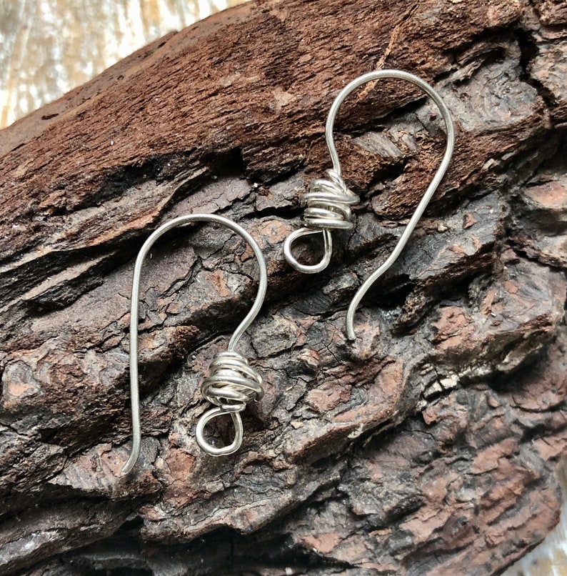 Artisan Handcrafted Silver Ear Wires-sterling Silver Ear - Etsy