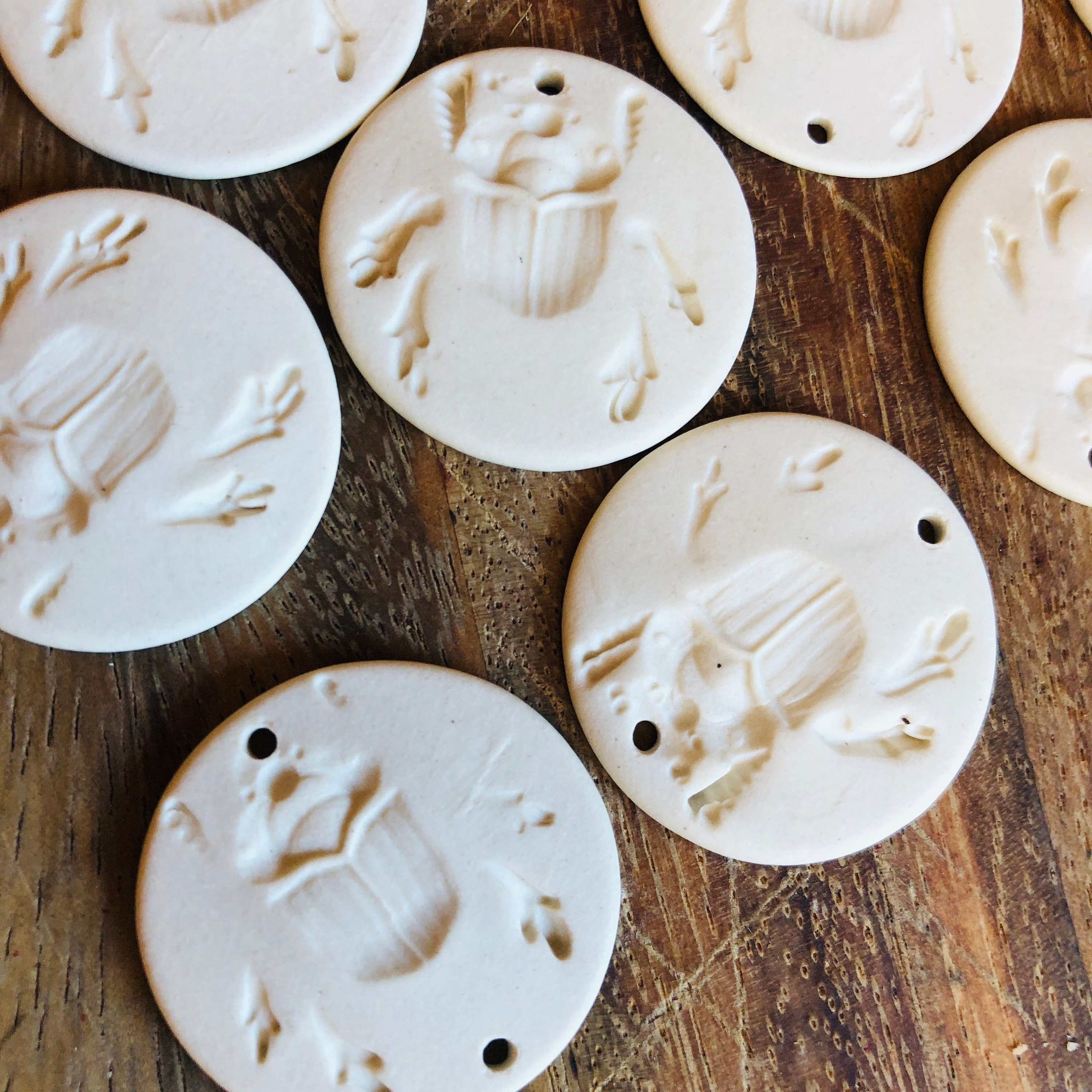 Porcelain Beetle Charms Pottery Made by Hand-scarab Beetle Pendant ...