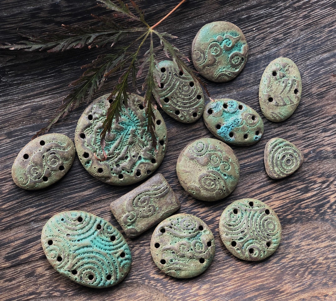 Ancient Copper Charms-artisan Charms-pottery Charms-green Charms ...