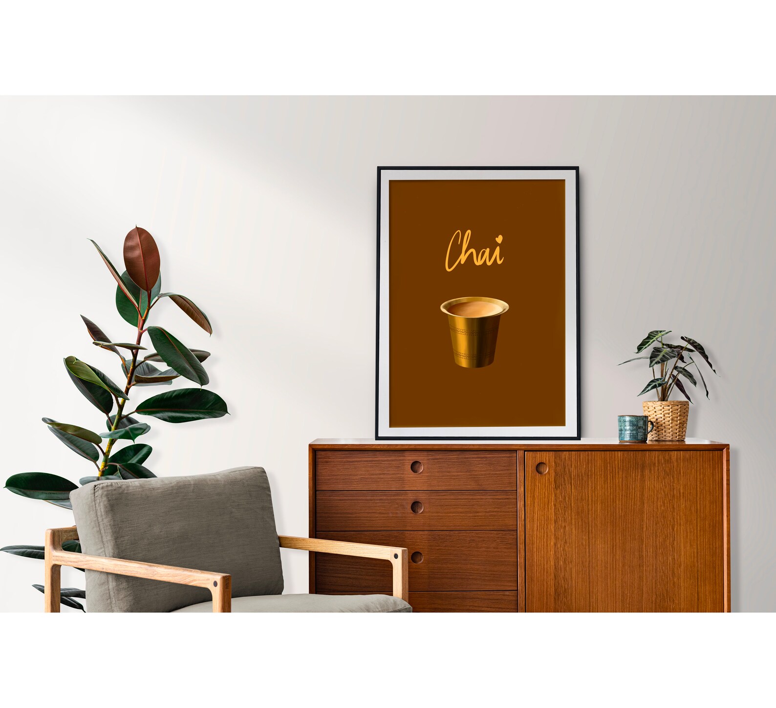 Chai Tea Cafe Art Cafe Desi Chai Art Tea Lover Kitchen Poster Masala ...