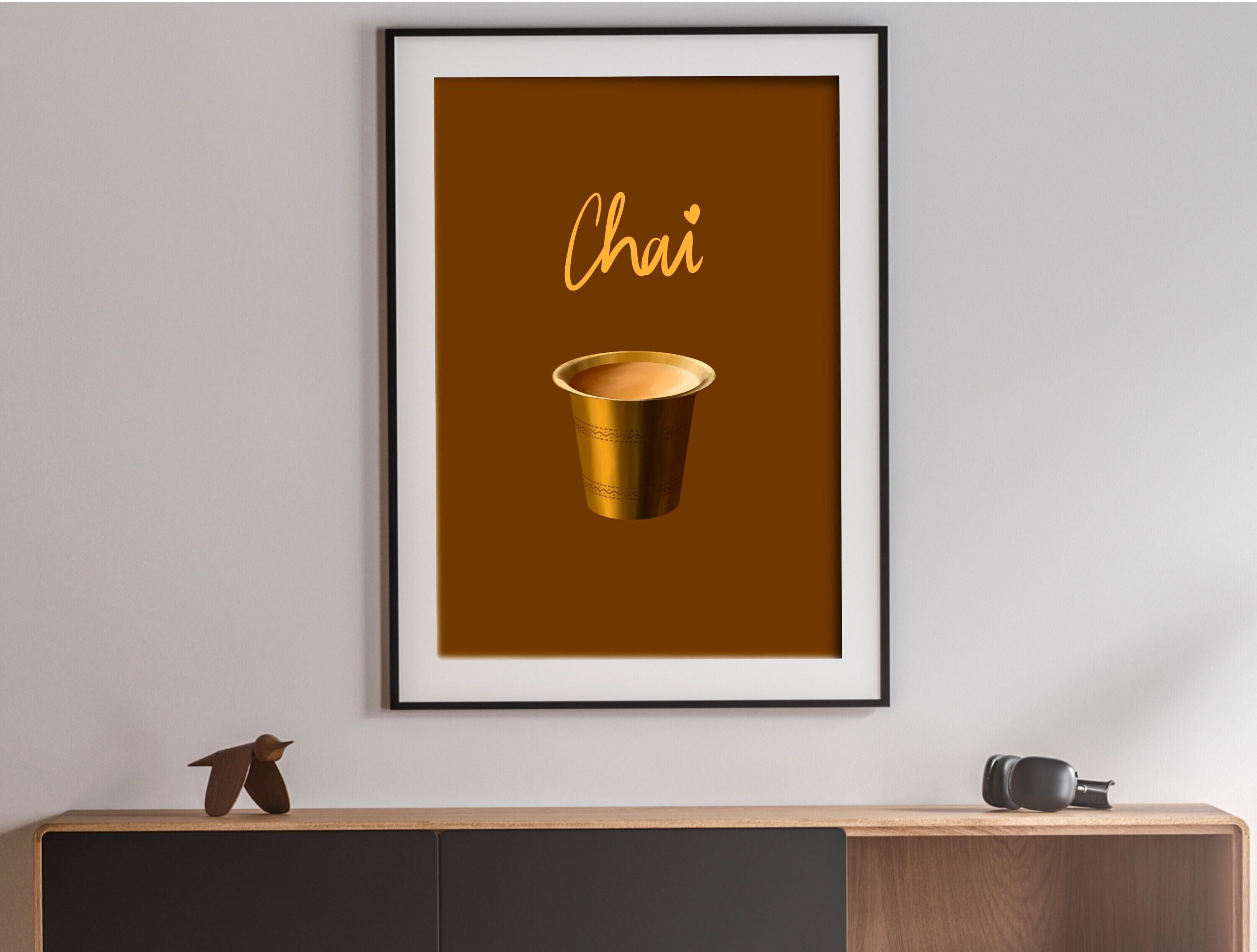 Chai Tea Cafe Art Cafe Desi Chai Art Tea Lover Kitchen Poster Masala ...