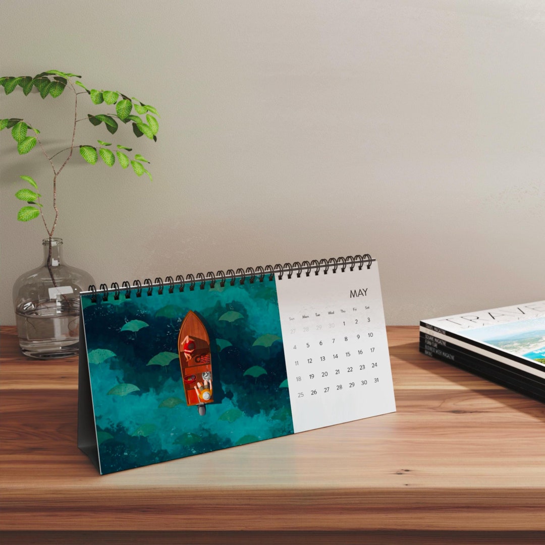Desktop Calendar 2025 Grid Season Calendar New Year Calender Christman ...