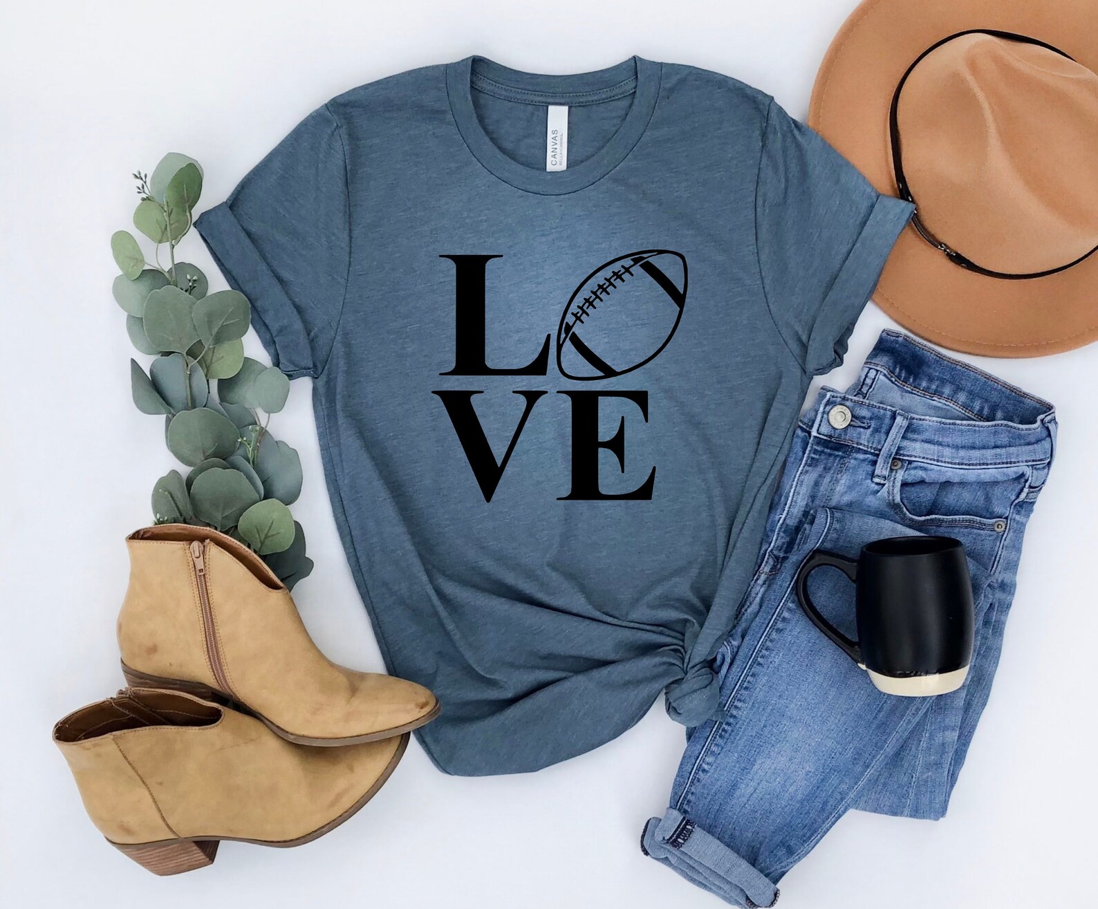 Love Football Football Graphic T-shirt Sports T-shirt Gifts - Etsy