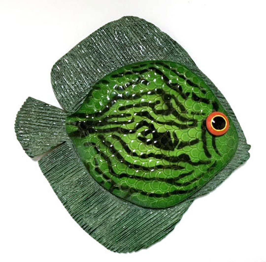 Discus, Wall Art, Ceramic Fish With Glazes - Etsy