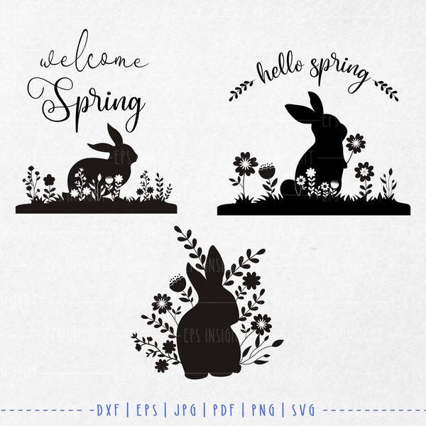 Silhouette Rabbit - Etsy