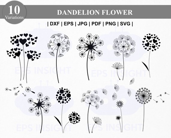 Dandelion Flower Svg. Dandelion Svg Bundle. Just Breath - Etsy