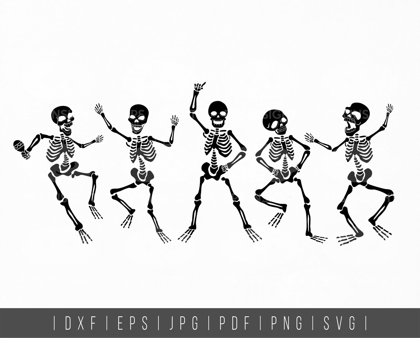 Dancing Skeleton Svg Bundle. Dance Skeleton Svg. Halloween - Etsy