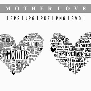 Mother's Day SVG. Mom Gift Svg. Mother Word Art Svg. Family Gift Quote ...
