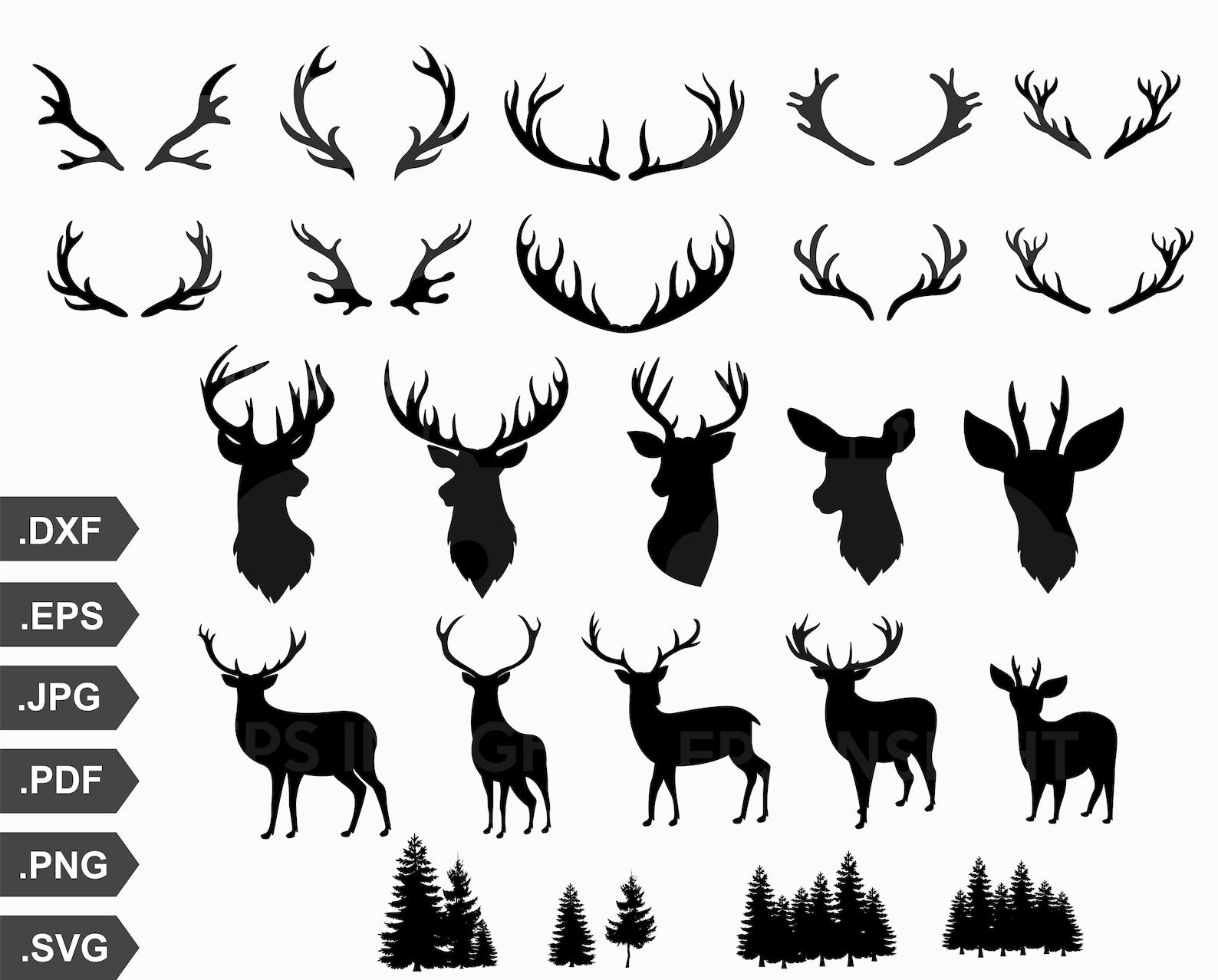 Deer Svg Bundle. Deers SVG. Deer Head Svg. Elk Deer Svg. Deer - Etsy