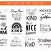 Kindness Quotes Svg Bundle. Kindness Svg. Kindness T-shirt Svg. Kind ...