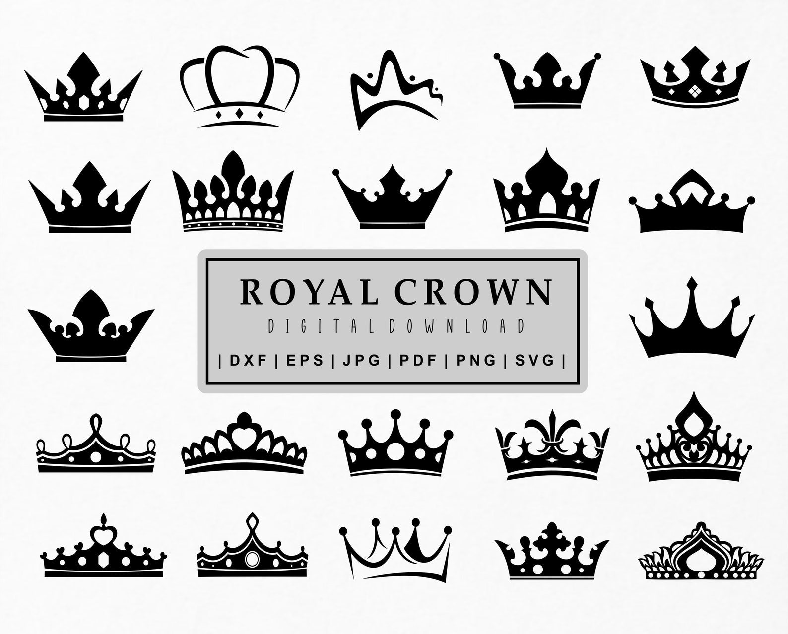 Royal Crown Svg. Crown SVG Bundle. King Queen Crown SVG. - Etsy