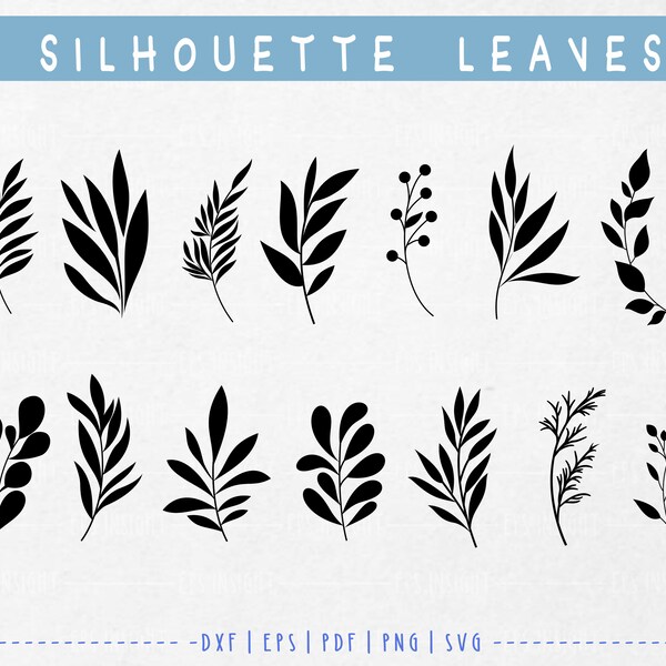 Silhouette feuille svg - Etsy France