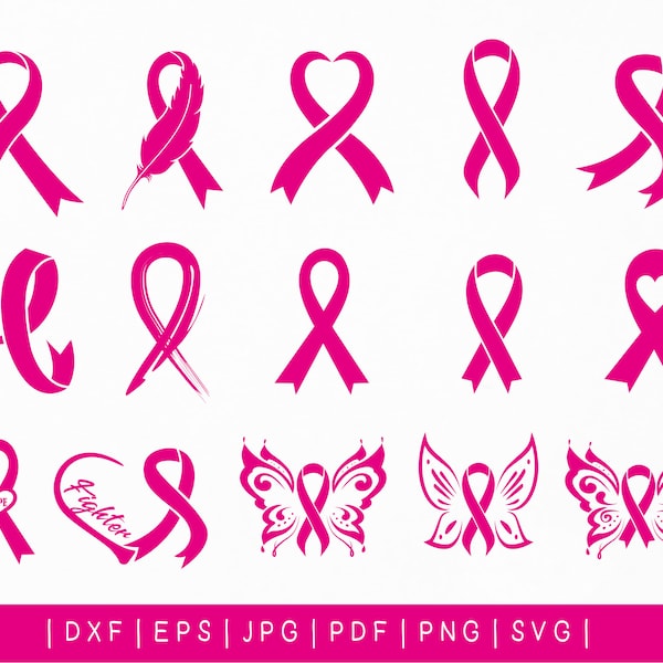 Cancer Ribbon Svg - Etsy