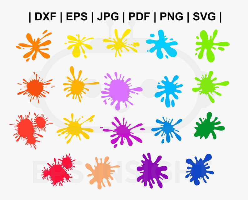 Splatters Svg File. Paint Splatter Svg Bundle. Paint Splash. | Etsy