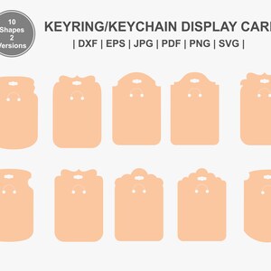 Keyring Display Card SVG, Keyring Display Card Template, Keychain ...