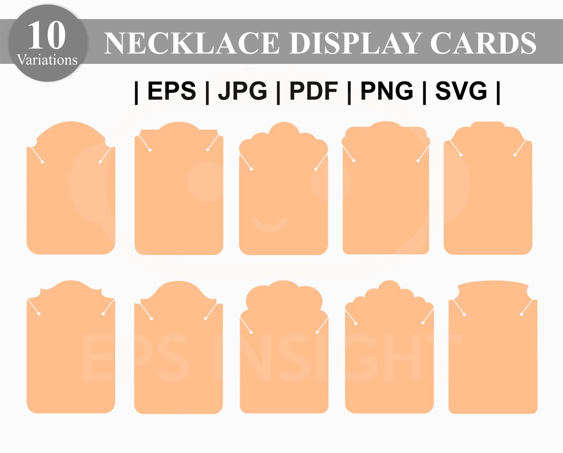 Necklace Display Card Svg. Necklace Display Template Cricut. Necklace ...