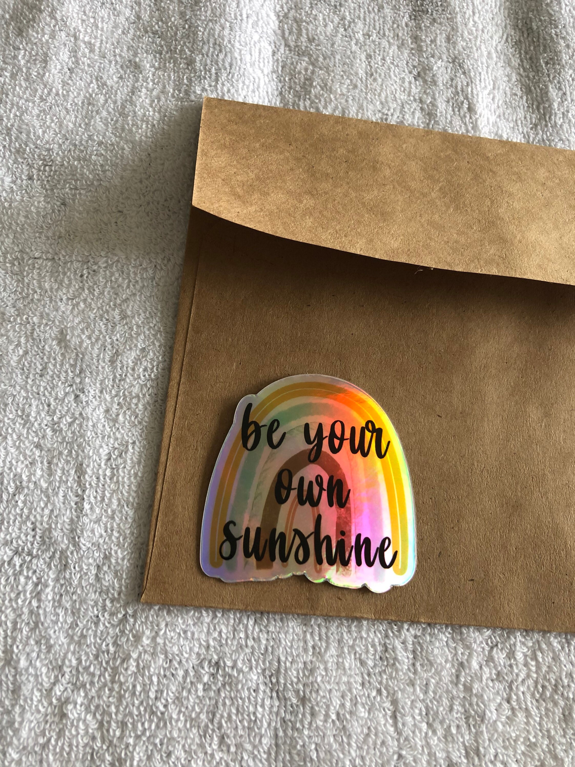 Rainbow Sticker Sunshine Sticker Quote Sticker Positive Vibes Sticker ...