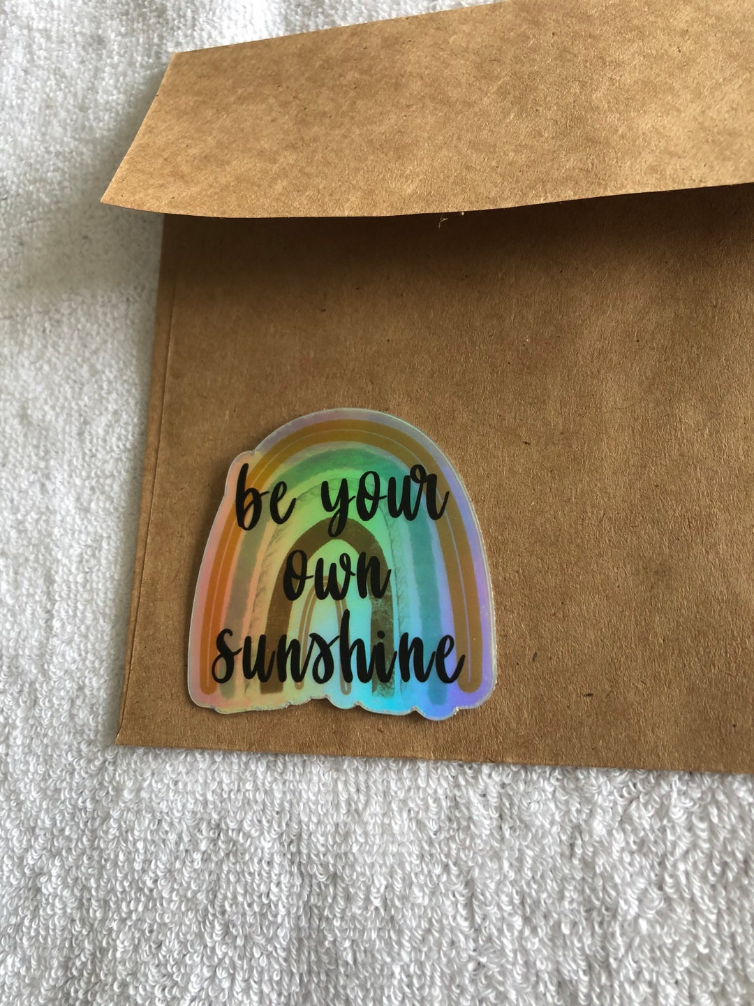 Rainbow Sticker Sunshine Sticker Quote Sticker Positive Vibes Sticker ...