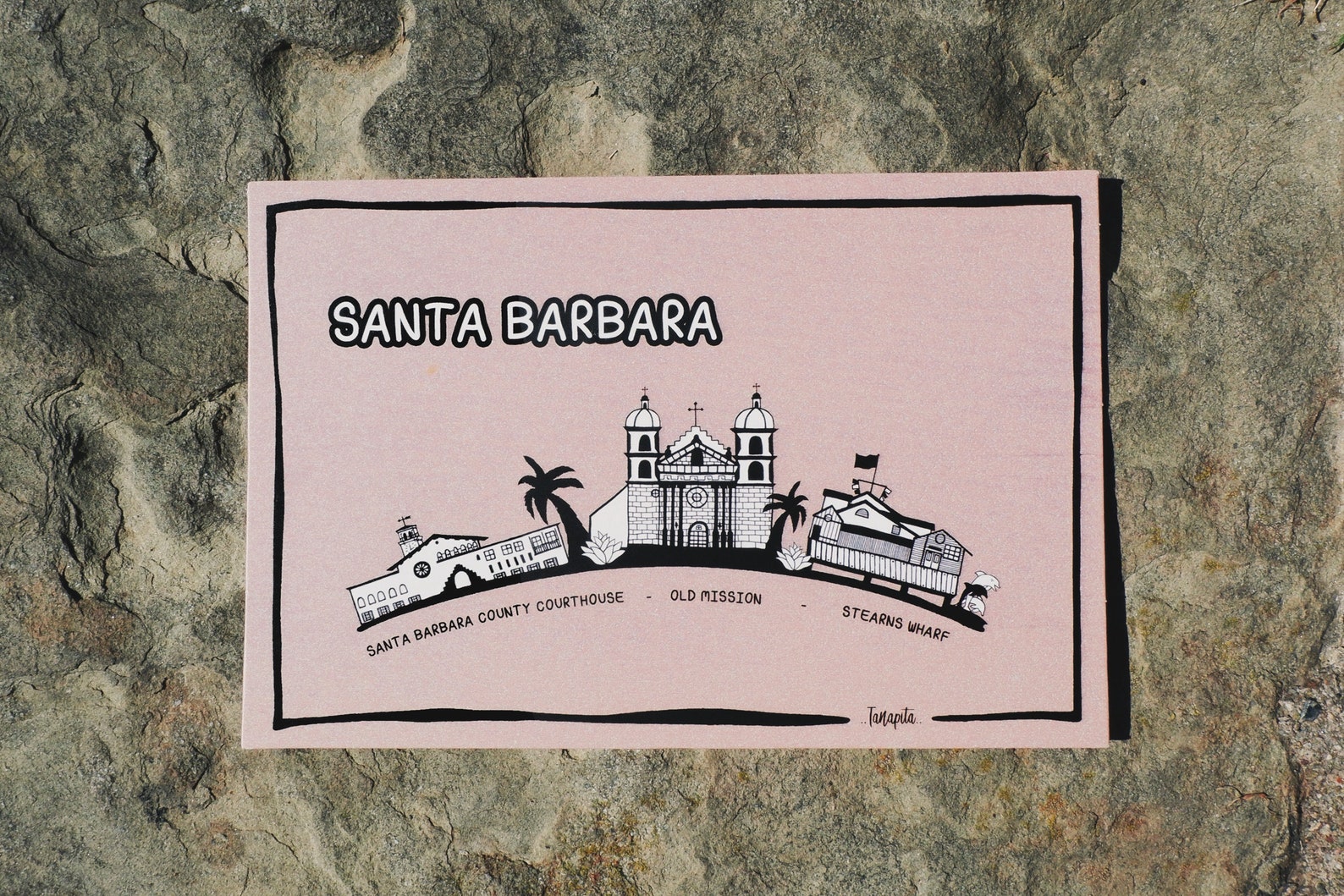 SANTA BARBARA POSTCARD - Etsy