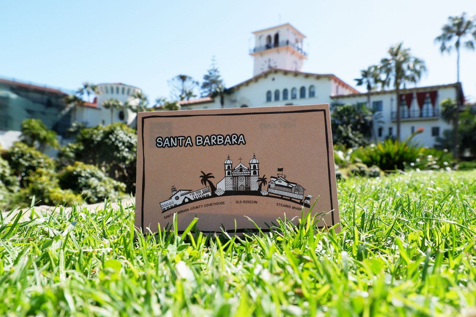 SANTA BARBARA POSTCARD - Etsy