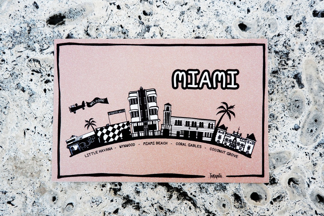 MIAMI POSTCARD - Etsy