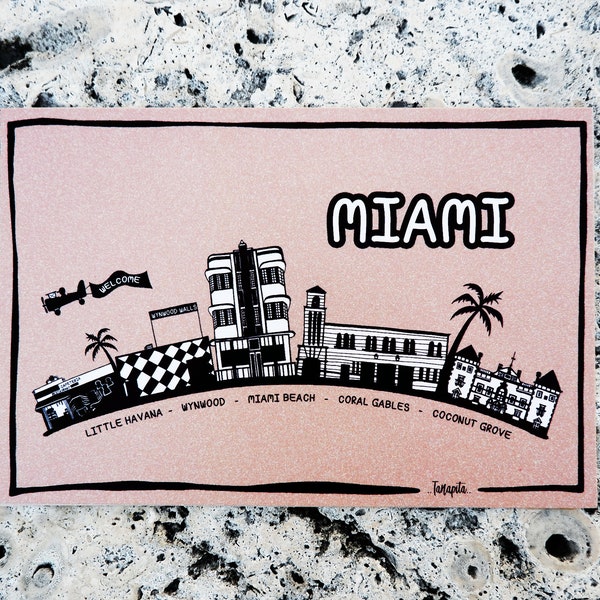 Miami Postcard - Etsy