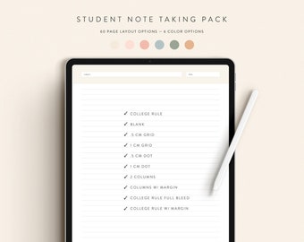 Printable Notes Sheet Notebook Templates Printable Paper - Etsy