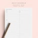 Undated Daily Schedule Planner Printable Download — instant Download ...