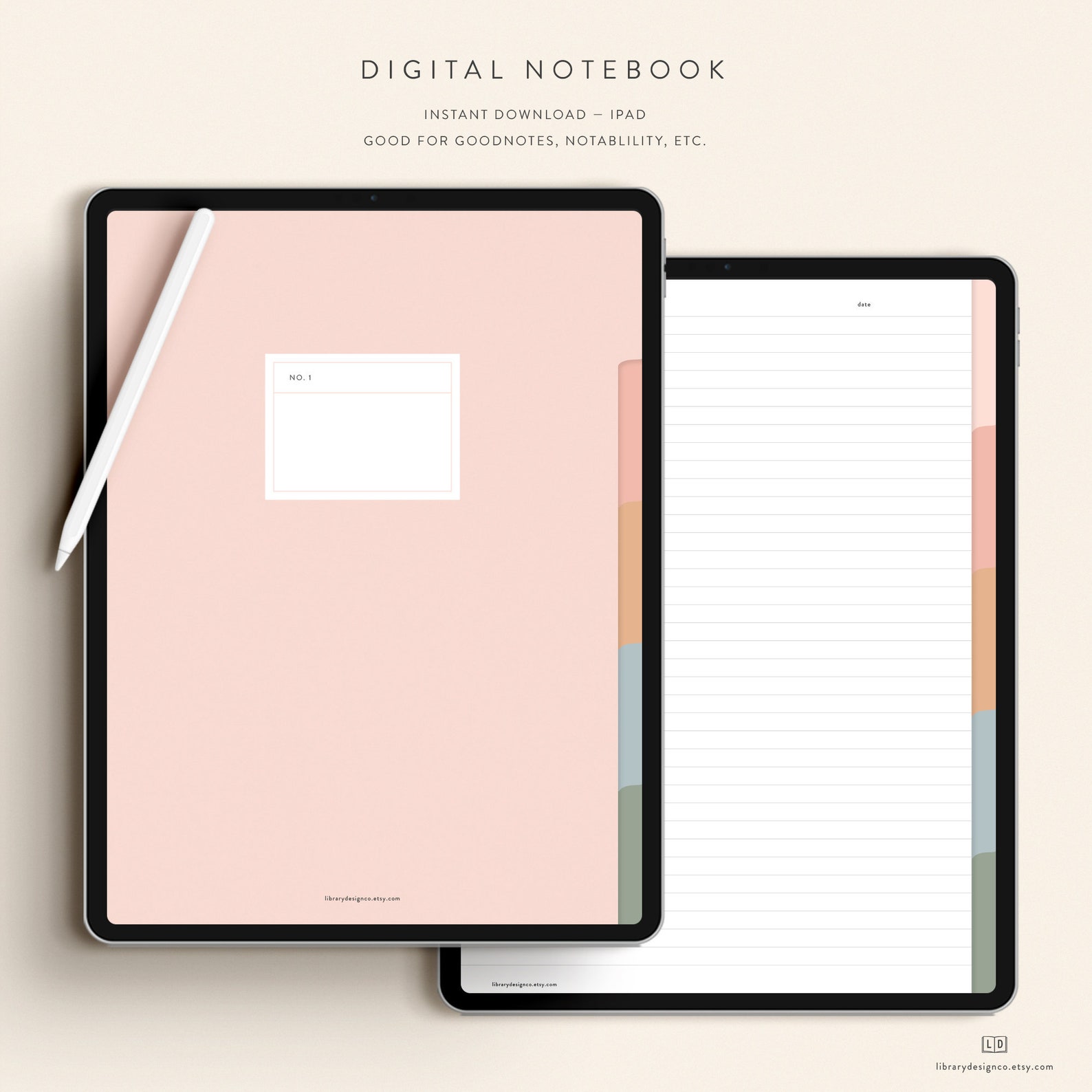 Digital Notebook — Instant Digital Download — Notability Goodnotes Xodo ...