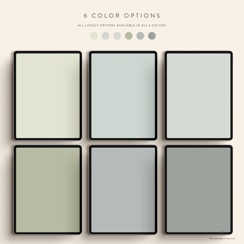 Green Digital Paper Pack — Instant Digital Download — Notability ...