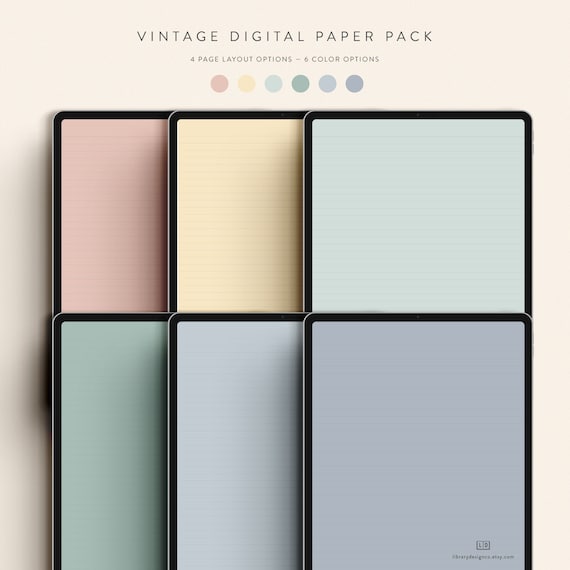 Vintage Digital Paper Pack Instant Digital Download - Etsy