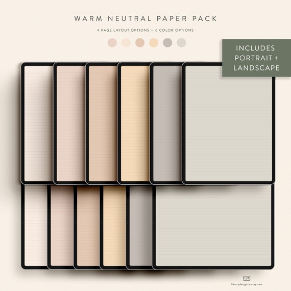 Warm Neutral Digital Paper Pack Instant Digital Download - Etsy
